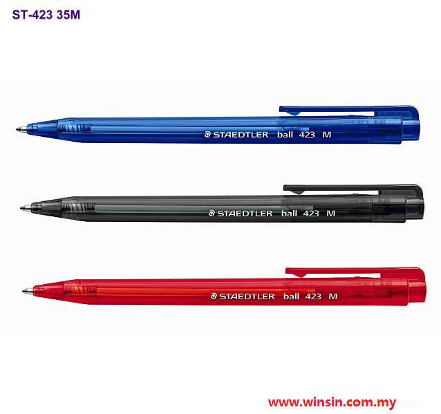 STAEDTLER RETRACTABLE BALL PEN 423 M 1.0mm X 10 pieces - ST-423 35M ...