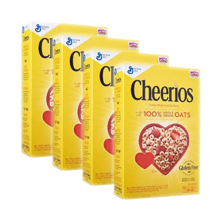 General Mills Cheerios 100% Whole Grain Oats 4 Pack (1.1kg per Box ...