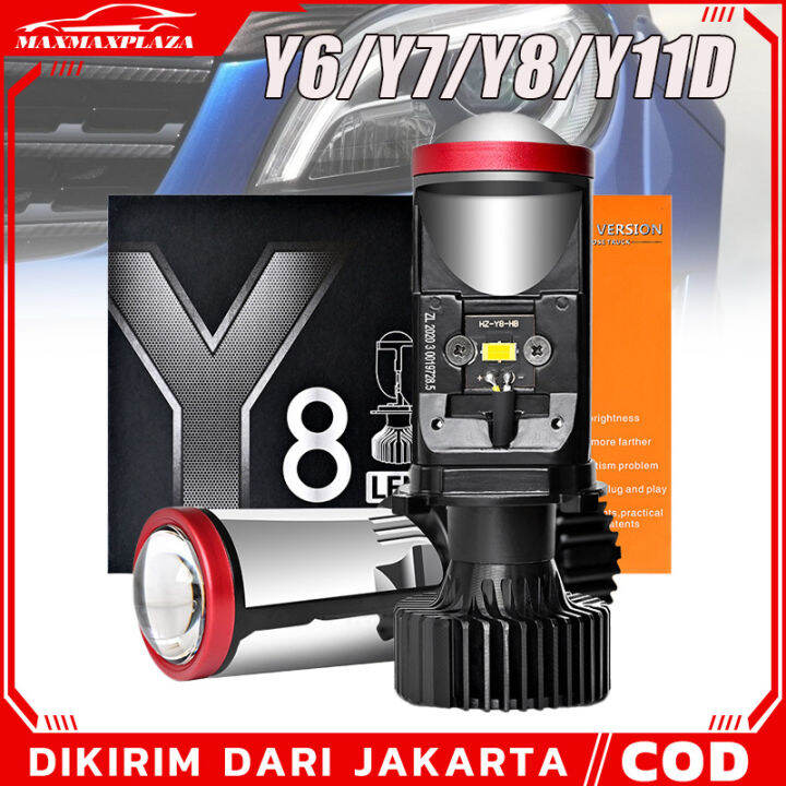 LAMPU LED MOBIL MOTOR H4 MINI PROJECTOR PROJIE Y6D/Y7D/Y8D/Y11D SUPER ...