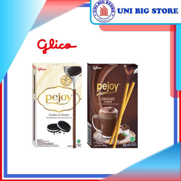 Glico Pejoy Stick Biskuit Stik Chocolate Coklat - Cookies Cream 37 gr ...