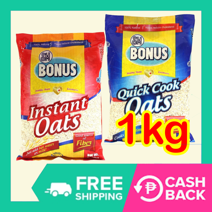 1kg SM Bonus ROLLED OATS Quick/Instant Oatmeal (2x 500g) Organic Cereal ...