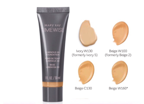 MARY K TimeWise® Luminous 12hr 3D Liquid Foundation (IVORY W130, W100 ...