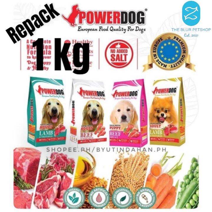 1kg Powerdog Power dog Premium Organic Dog Dry Food Pet Essentials ...