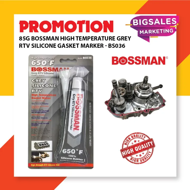 85gm BOSSMAN Hi-Temp Grey RTV Silicone Gasket Maker | Lazada
