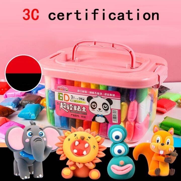 12/24/36สี Air Dry Plasticine Modeling Clay ของเล่นเพื่อการศึกษาสำหรับ ...