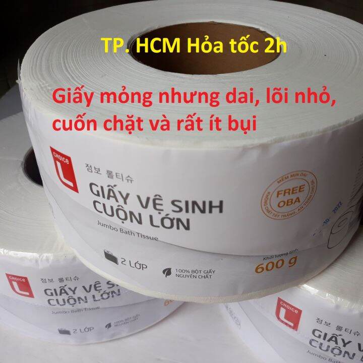 Giấy vệ sinh cuộn lớn Lotte Choice L 600g CL600 thần thánh đã về hàng ...
