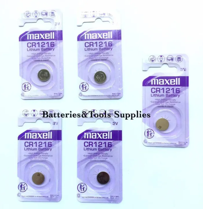 Maxell Original Battery 3v CR1216 Lithium Battery(1piece) | Lazada PH