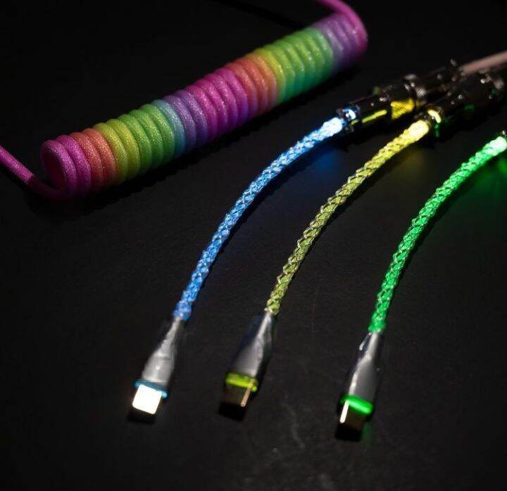 Gplanet Custom Coiled Cable RGB Series for Mechanical Keyboard Aviator ...