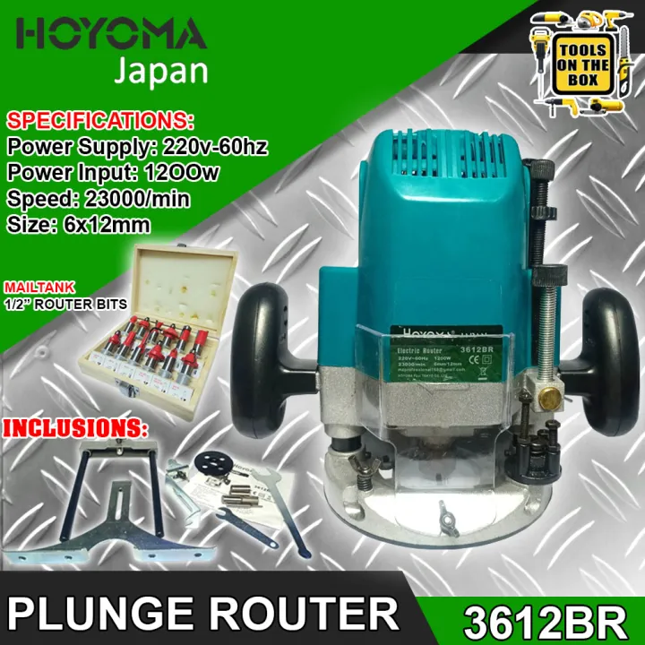 Hoyoma Japan Electric Router 1200W 3612BR Complete Accessories with ...