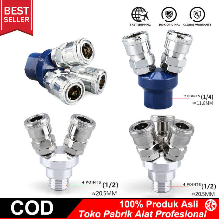 Nepel Coupler Cabang Quick coupler cabang 2 CABANG 3 coupler kompresor 2 lobang 3 LOBANG ...