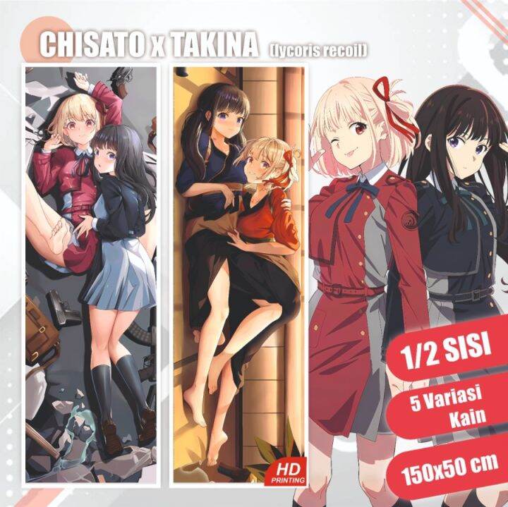 Dakimakura Chisato x Takina Lycoris Recoil 150x50 cm (Cover Only) | Lazada Indonesia