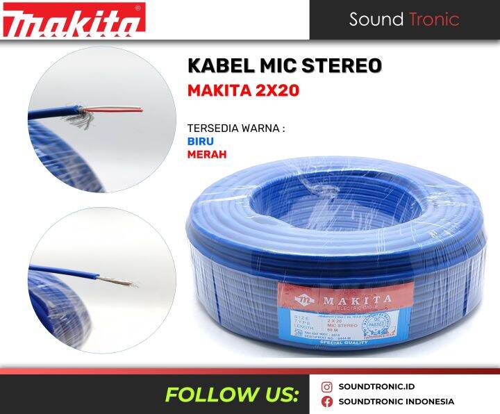 Kabel Audio Mic L2T2S Stereo MAKITA 2x20 1 ROLL 80 meter | Lazada Indonesia