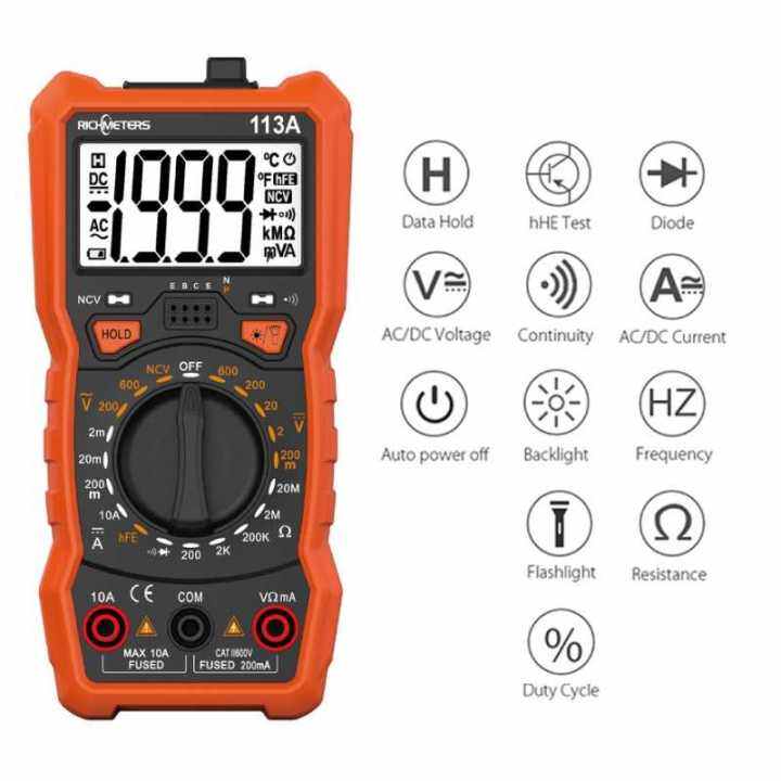 Pocket Size Digital Multimeter AC/DC Voltage Tester RM113A /Pengukur ...