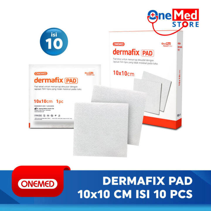 Dermafix PAD 10 x 10cm Sterile Onemed Box Isi 10 Pcs | Lazada Indonesia