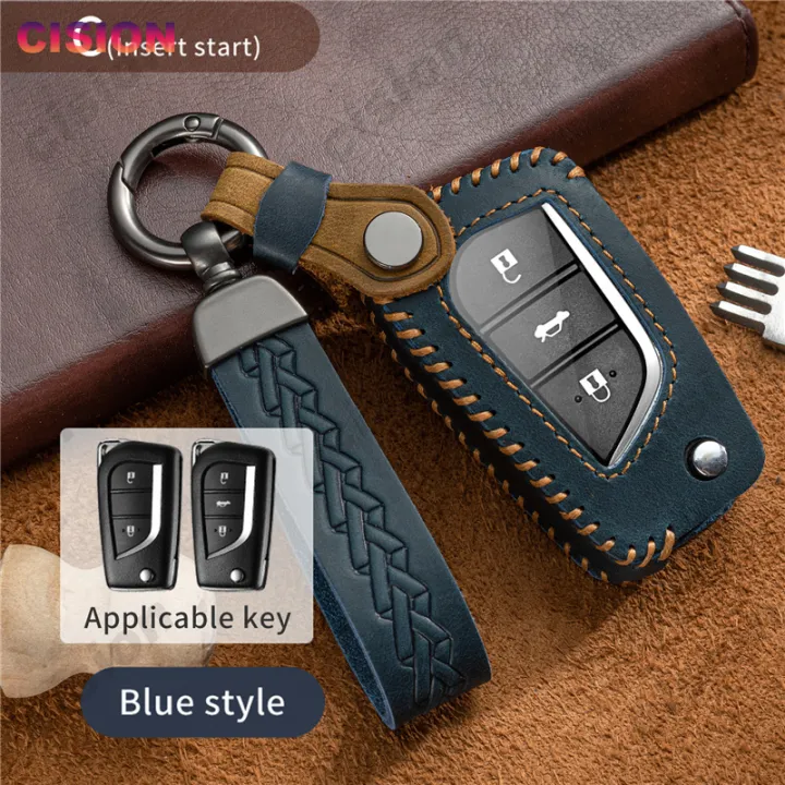 TPU Leather Folding Car Key Case Cover Bag Protector for Toyota ...