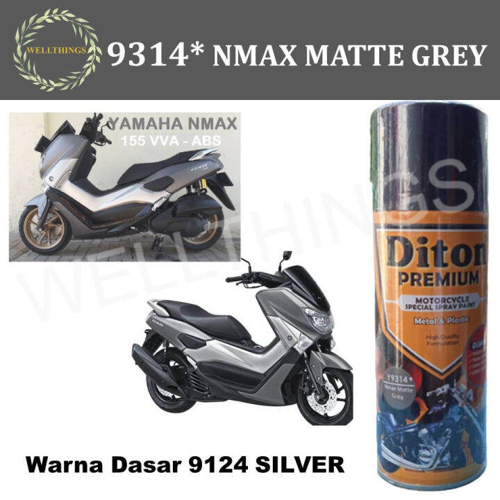 Cat Pilox Diton Premium Yamaha Nmax Matte Grey 9314 400ml Warna Abu ...
