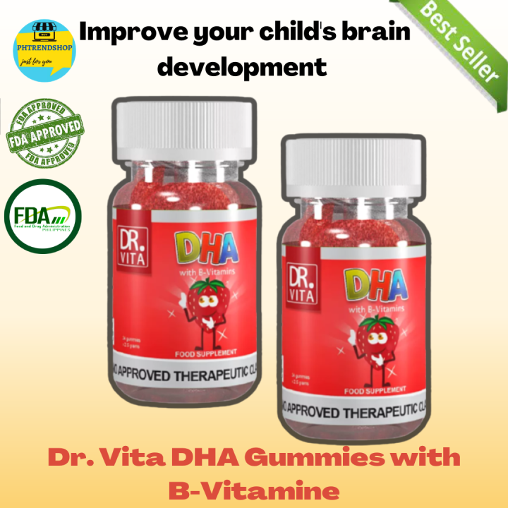 Dr vita Dha for kids with vitamin B 30pcs for Brain Development Supports Normal | Lazada PH