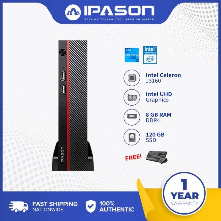 Ipason Office Mini Pc (Intel 4 Core, 8GB RAM, 120GB SSD) & Mini Pc ...