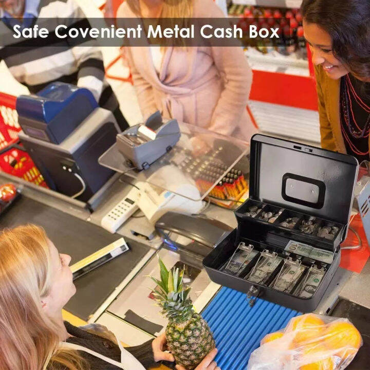 Organizer Store Secret Safe Box Heavy Duty Lock Metal Portable Steel ...