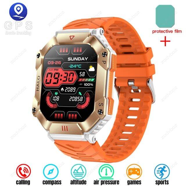 2023 New Military Grade Smart Watch Men Compass Voice Call Sport ...