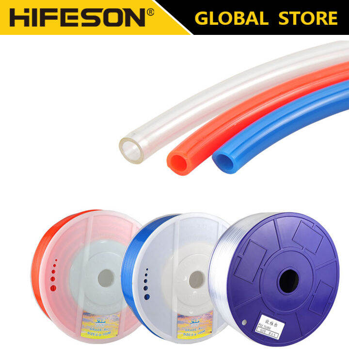 HIFESON 10M/20M Air PU Pneumatic Pipe Component Hose Polyurethane Tubing 4mm 6mm 8mm 10mm 12mm ...