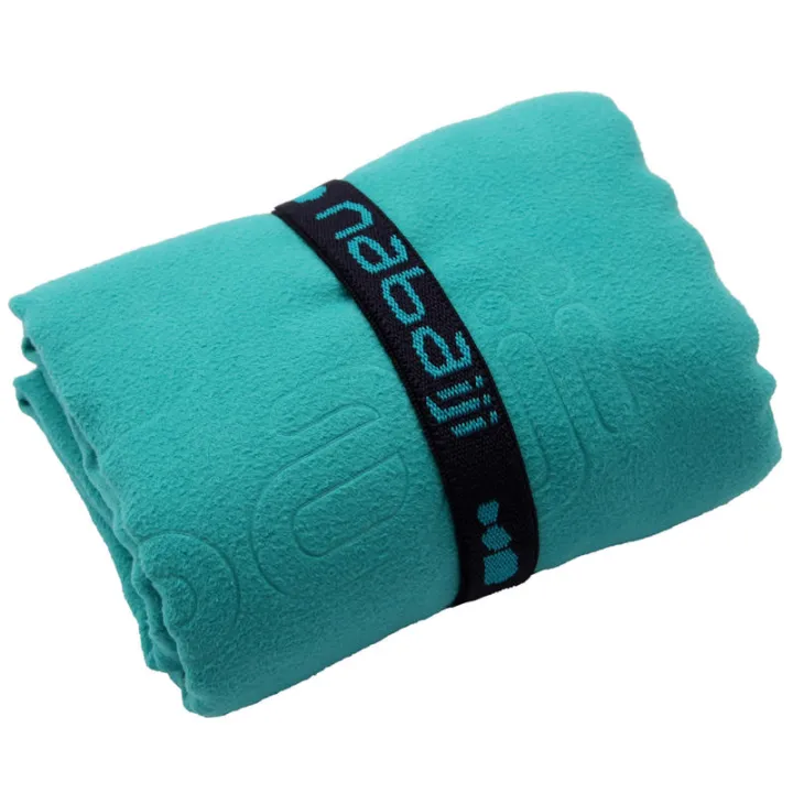 M Size Nabaiji Ultra Compact Microfibre Towel - Blue with Black Line ...