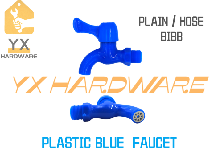 PLASTIC FAUCET BLUE PLAIN BIBB, HOSE BIBB | Lazada PH