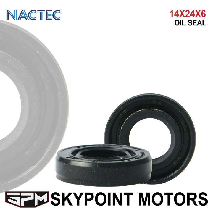 NACTEC OIL SEAL JAP TC 14X24X6 0088-A FOR MOTORCYCLE (9130-274) | Lazada PH