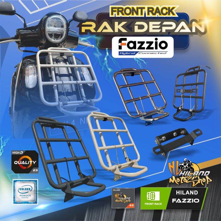 Rak Depan Fazzio Front Rack Fazzio silver black Chrome | Lazada Indonesia
