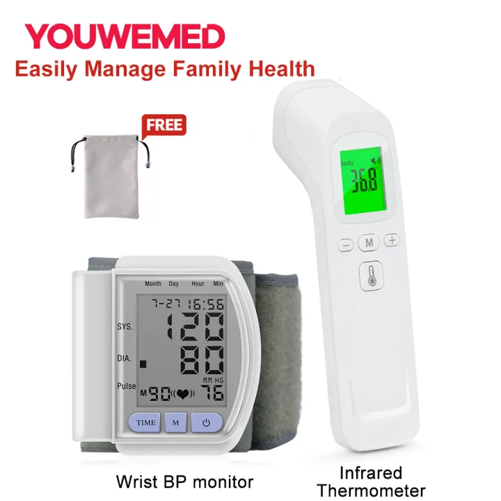 YOUWEMED Wrist Blood Pressure BP Monitor With Non-contact Infrared ...
