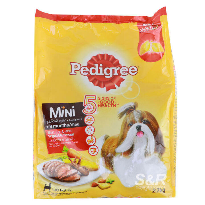 Pedigree Mini Adult Beef, Lamb and Vegetable Flavor Dog Food 2.7kg ...
