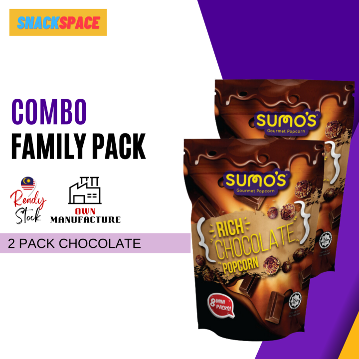 Sumo's Gourmet Chocolate Popcorn FAMILY PACK (COMBO x2) | Lazada