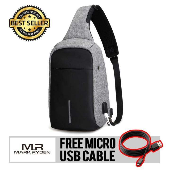 Mark Ryden Anti-theft Sling Bag (Grey) 100% Original | Lazada PH