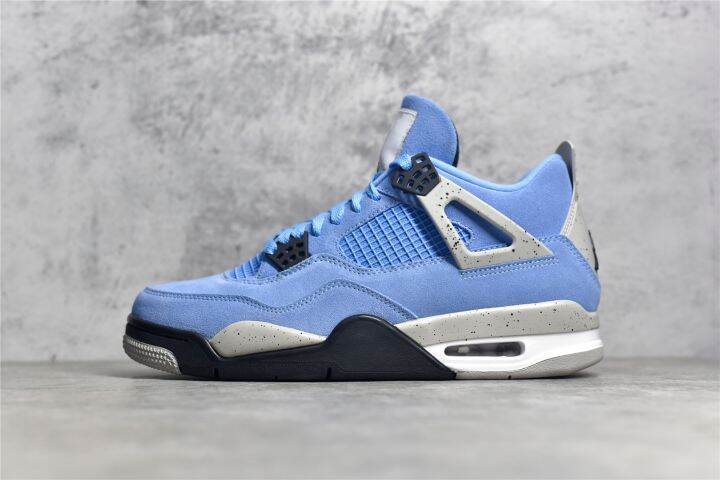 NEW [Nike] Air Jordan 4 Retro UNIversity Blue basketball shoes (genuine ...
