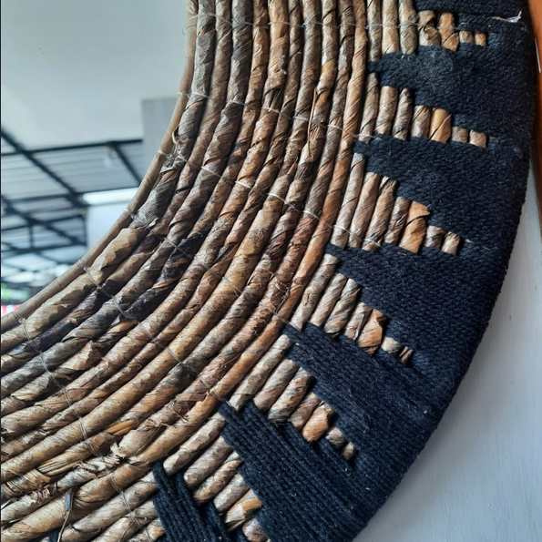 Cermin/Kaca Dinding Anyaman Pelepah Pisang/Seagrass Macrame - Banana ...