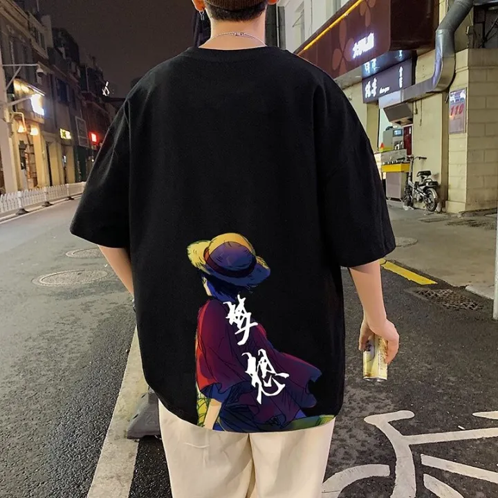 【COD】【One Piece】Oversized One Piece Luffy Anime Basic Print T Shirt ...