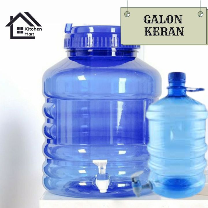 Galon Plastik Keran Liter Galon Kecil / Galon Air Kosong Biru | Lazada ...