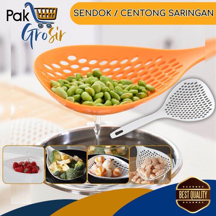 Sendok Saringan Silikon Besar Masak Untuk Mie Sayur Rebusan Serbaguna ...