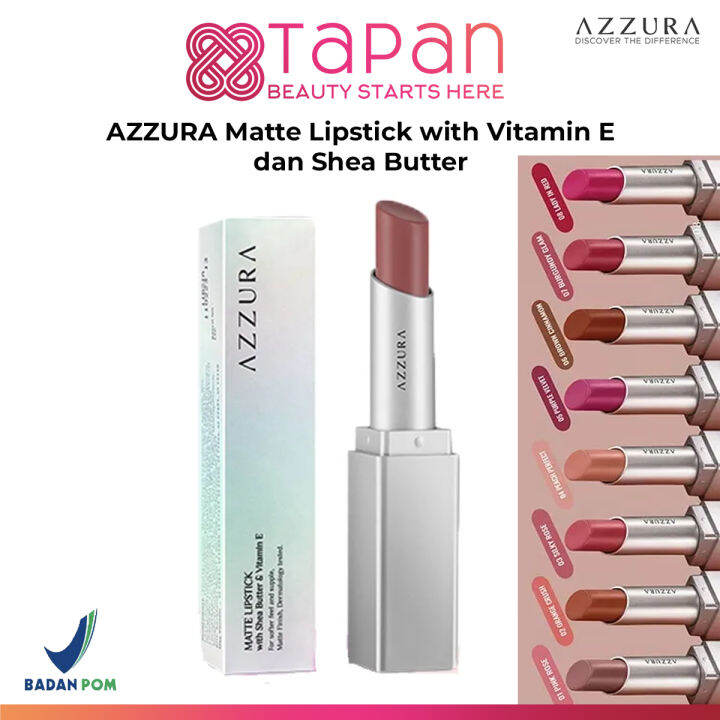 AZZURA Matte Lipstick with Vitamin E dan Shea Butter | Lazada Indonesia