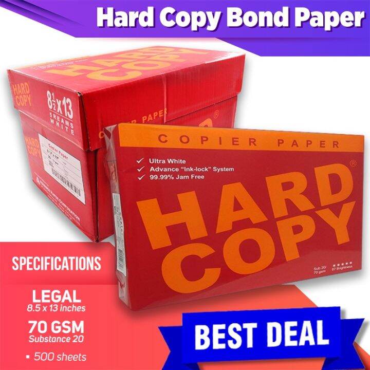jg85reams/1box Hard Copy Bond Paper 70gsm Short | A4 | Long Size Promo ...