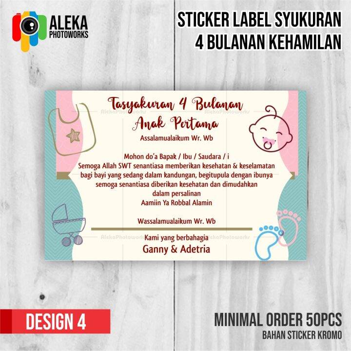 Sticker Label Syukuran Kehamilan 4 Bulan 7 Bulan | Lazada Indonesia