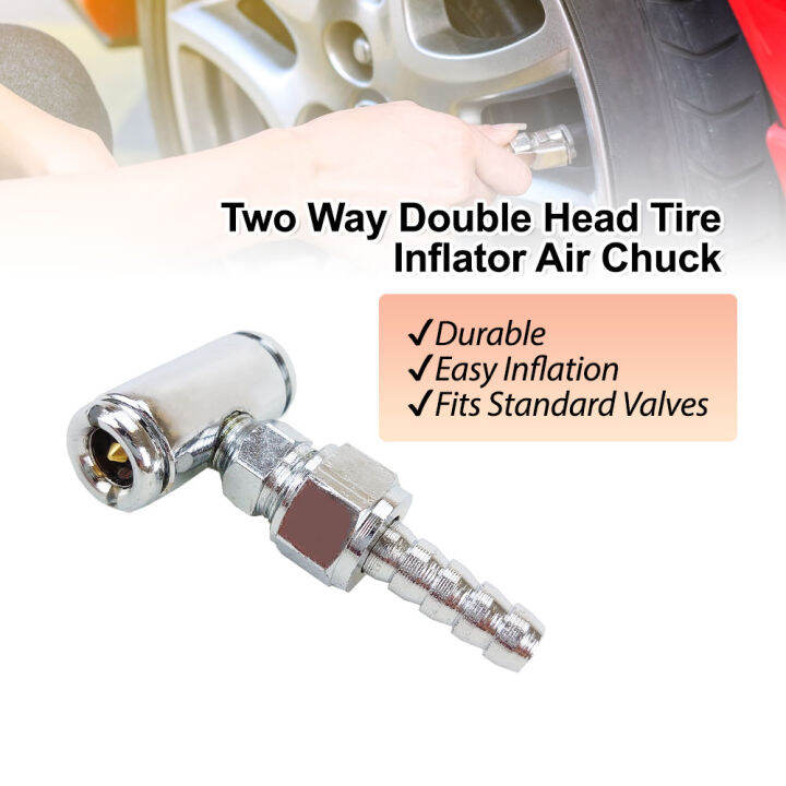 8mm Two Way Double Head Tire Inflator Air Chuck Universal Tyre Inflator ...