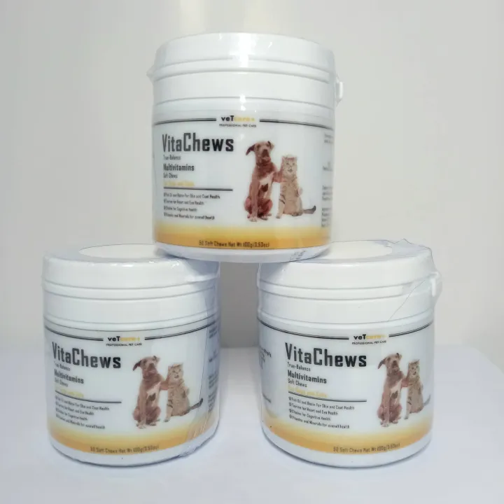 [VET SUPPORT] 3 canister veTcore+ VITACHEWS Multivitamins 50 Soft Chews ...