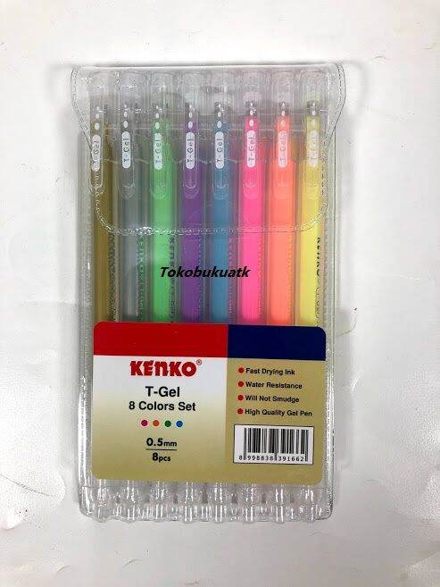Pulpen Kenko T-Gel 8 Colors Set, Pulpen Kenko 8 warna | Lazada Indonesia