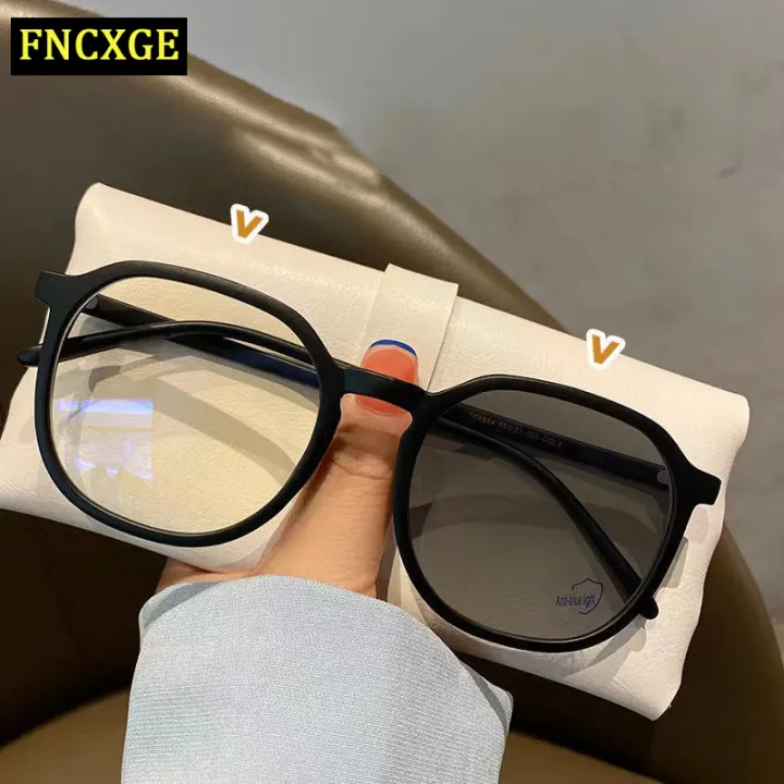 FNCXGE มัลติโค้ด แว่นสายตาสั้นเลนส์ออโตเมติก เปลี่ยนสีอัตโนมัติภายใต้แสงแดด UV400 แว่นสายตาชาย ...