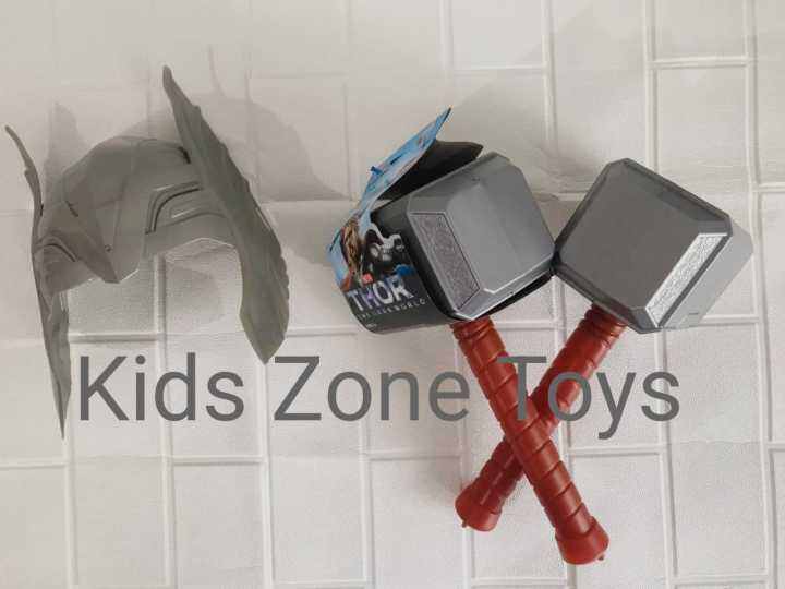 Mainan Anak Topeng Super Hero Set Thor Palu & Captain Amercia Tameng ...
