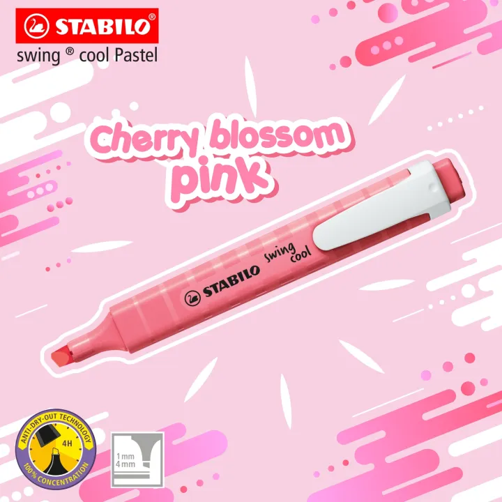 STABILO สตาบิโล Swing Cool Pastel ปากกาเน้นข้อความ สีพาสเทล Cherry ...