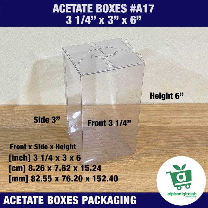 Acetate Boxes #A17 3 1/4 x 3 x 6 10 pcs | Lazada PH