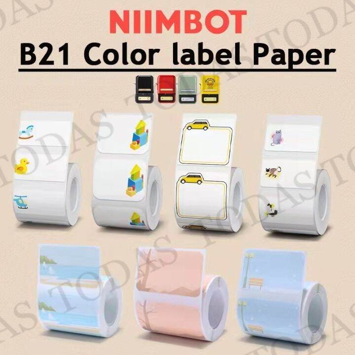 Niimbot B21 B3S Thermal Label Printer Paper Adhesive Sticker Printing ...