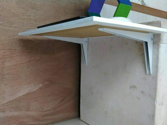 [ GARANSI 100% ] 14" 35cm Siku Dinding Penyangga Rak Meja Lipat Shelf ...
